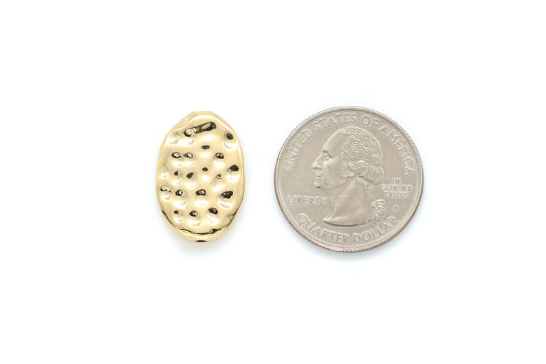 Flat Oval Bumpy Connector O4-G14 2 Pcs 22x14mm 4mm Thick - Etsy