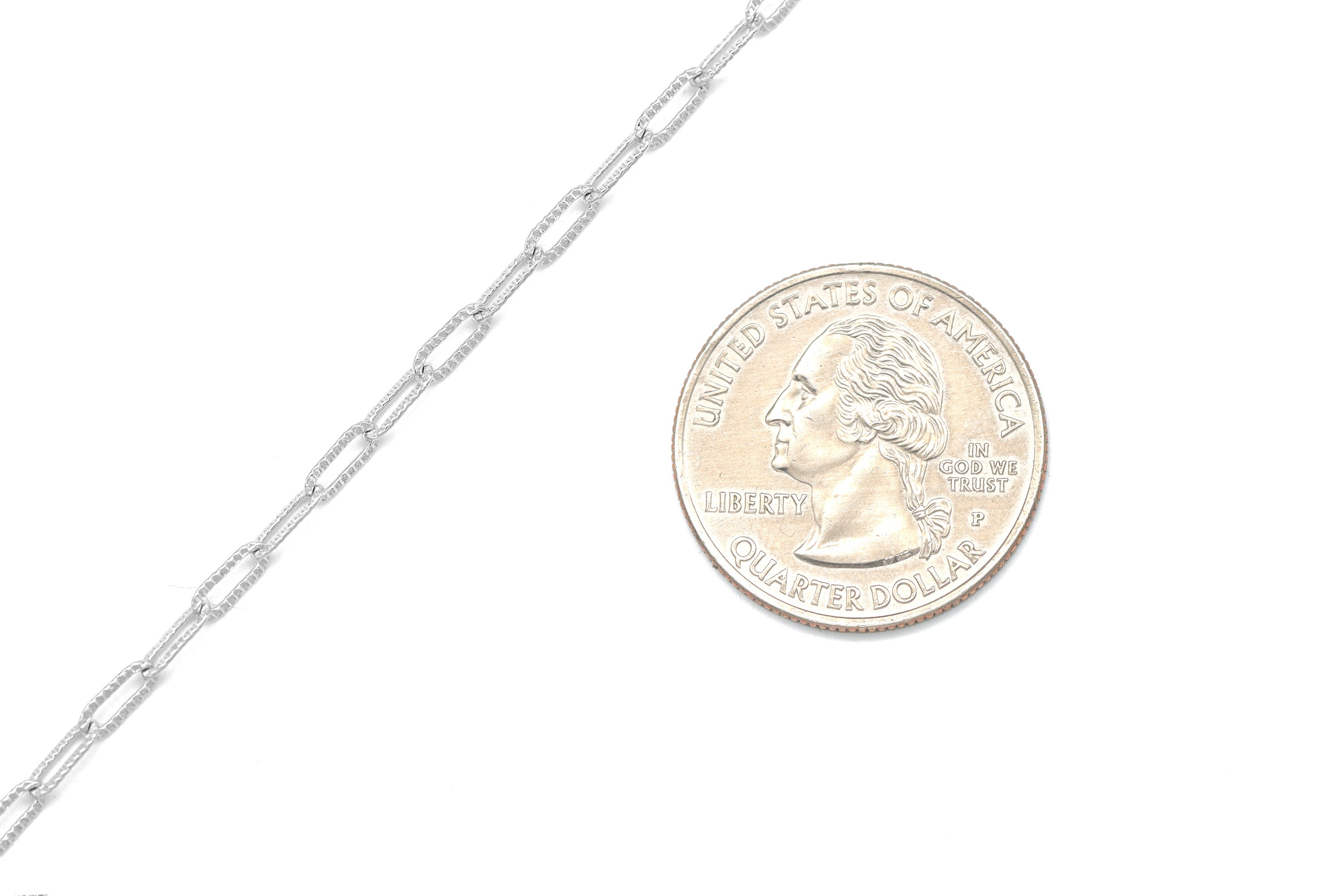 Patterned Rectangle Chain, CJ41-02R, 1m, 6x2.5mm Link, Nickel Free ...