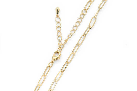 Rectangle Link Chain Necklace for Charm N4505-G1 1 Piece | Etsy
