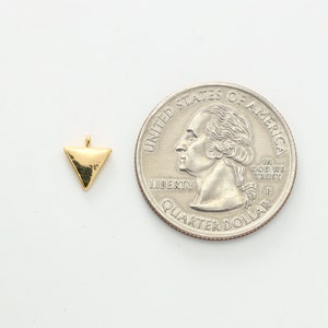 Dainty Triangle Charm, N26-G9, Nickel Free, 2 Pcs, 7x6mm, 16K Gold ...