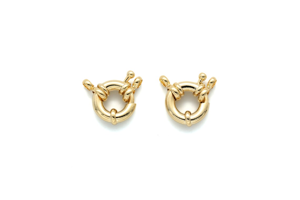 13mm Nautical Clasp S84-G8 2 Pcs 16K Gold Plated Brass | Etsy