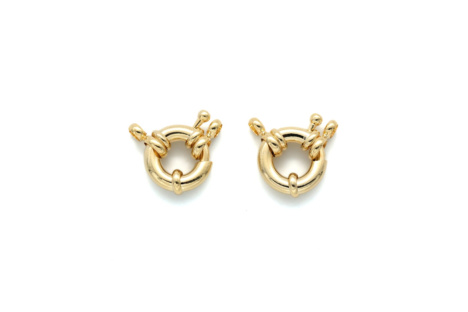 13mm Nautical Clasp S84-G8 2 Pcs 16K Gold Plated Brass | Etsy