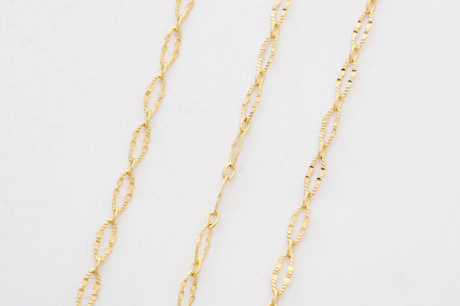 Lips Link Chain4 Dots Nickel Free CJ23-06 1m 16K Gold - Etsy