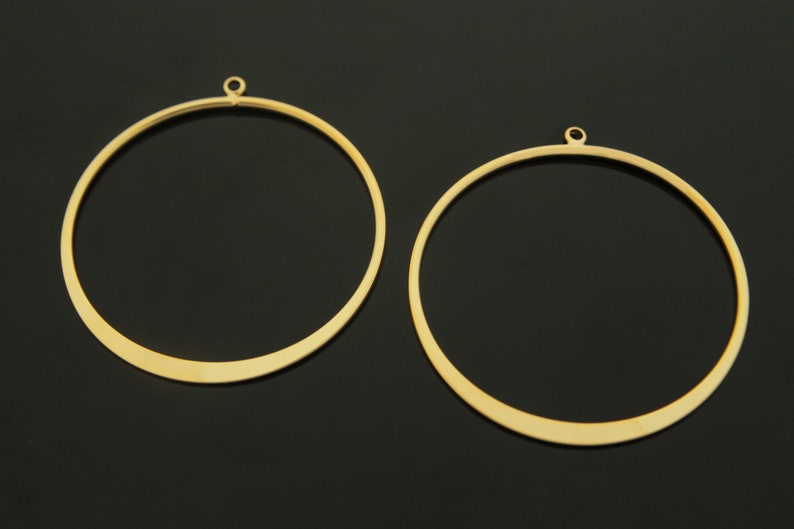 Round & Flat Big Ring Charm W/ Link T65-G2 2 Pcs Outer - Etsy