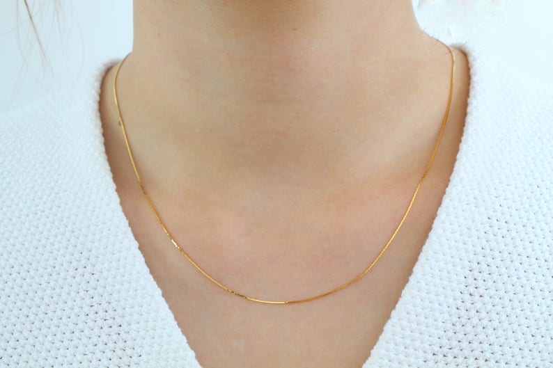 Ultra thin pre-made snake chain for charms N0610-G1 Nickel | Etsy