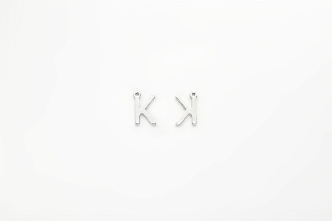 Capital Letter Pendant, AK-R1, 2 Pcs, 9x6mm Including 0.7mm Loop ...
