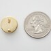 Bulging Half Ball Post W/ Link (L), Nickel Free, 16K Gold Plated Brass ...