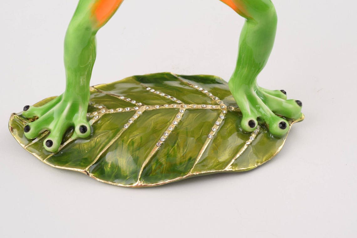 Trumpet Playing Frog Faberge Style Trinket Box Home Decor - Etsy