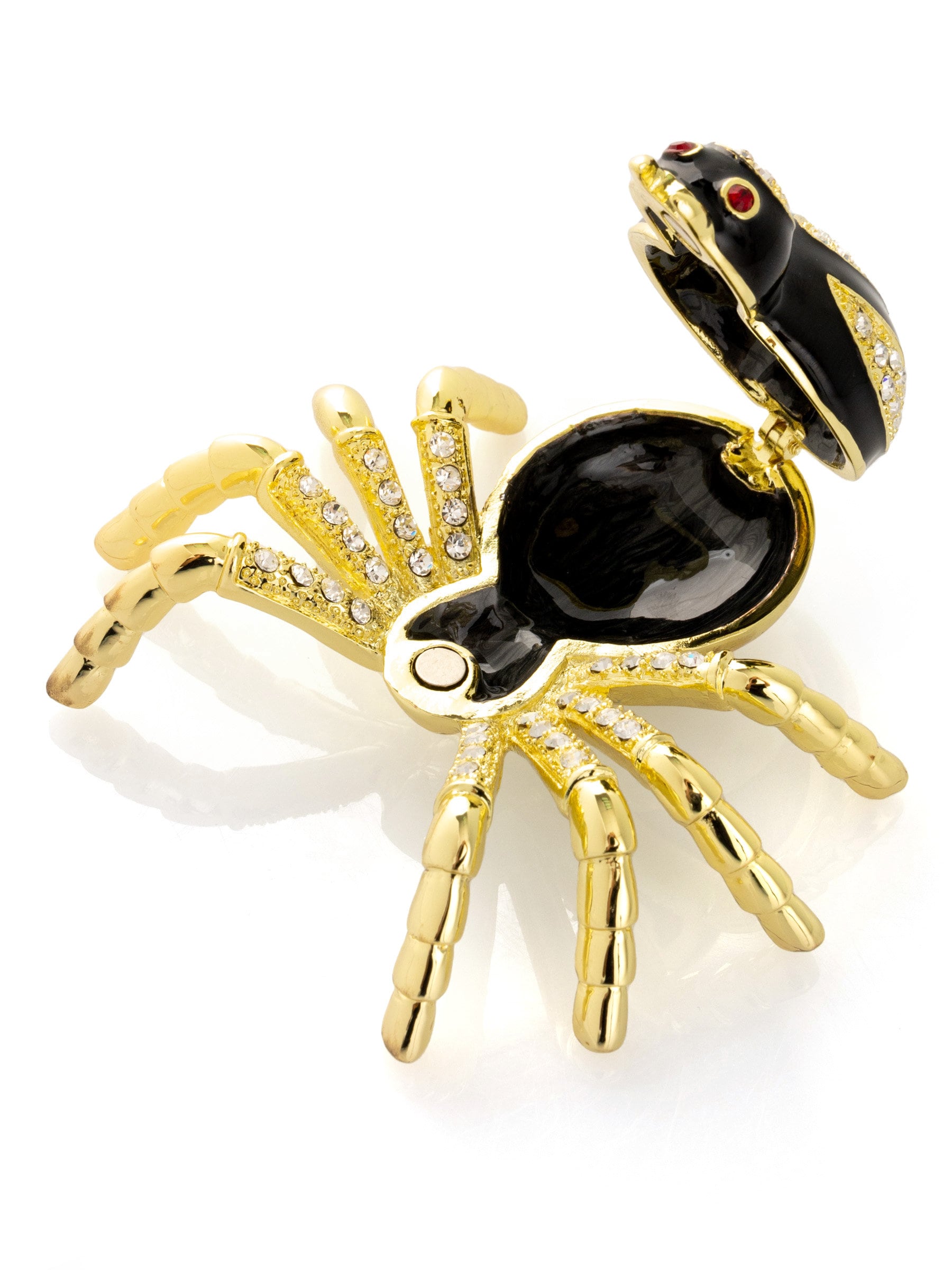 Gold & Black Tarantula Spider Faberge Styled Trinket Box Decorated With ...