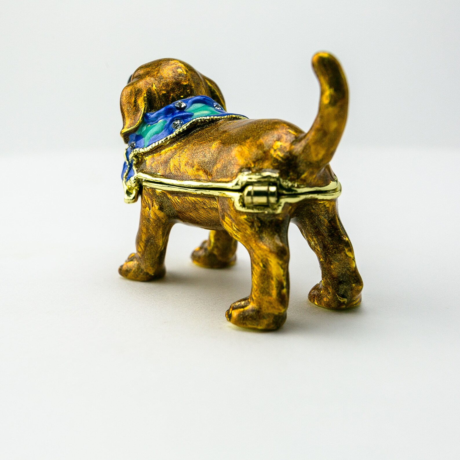 Brown Dog Trinket Box Jewelry Hand-painted Animal Figure House | Etsy