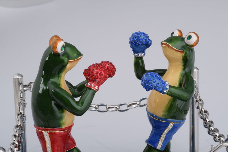 Limited Edition Boxing Frogs Faberge Styled Trinket Box - Etsy