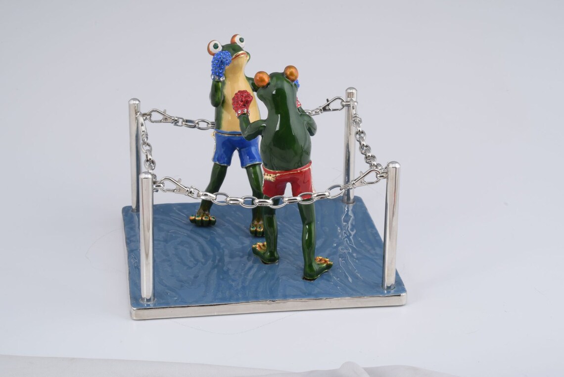 Limited Edition Boxing Frogs Faberge Styled Trinket Box - Etsy