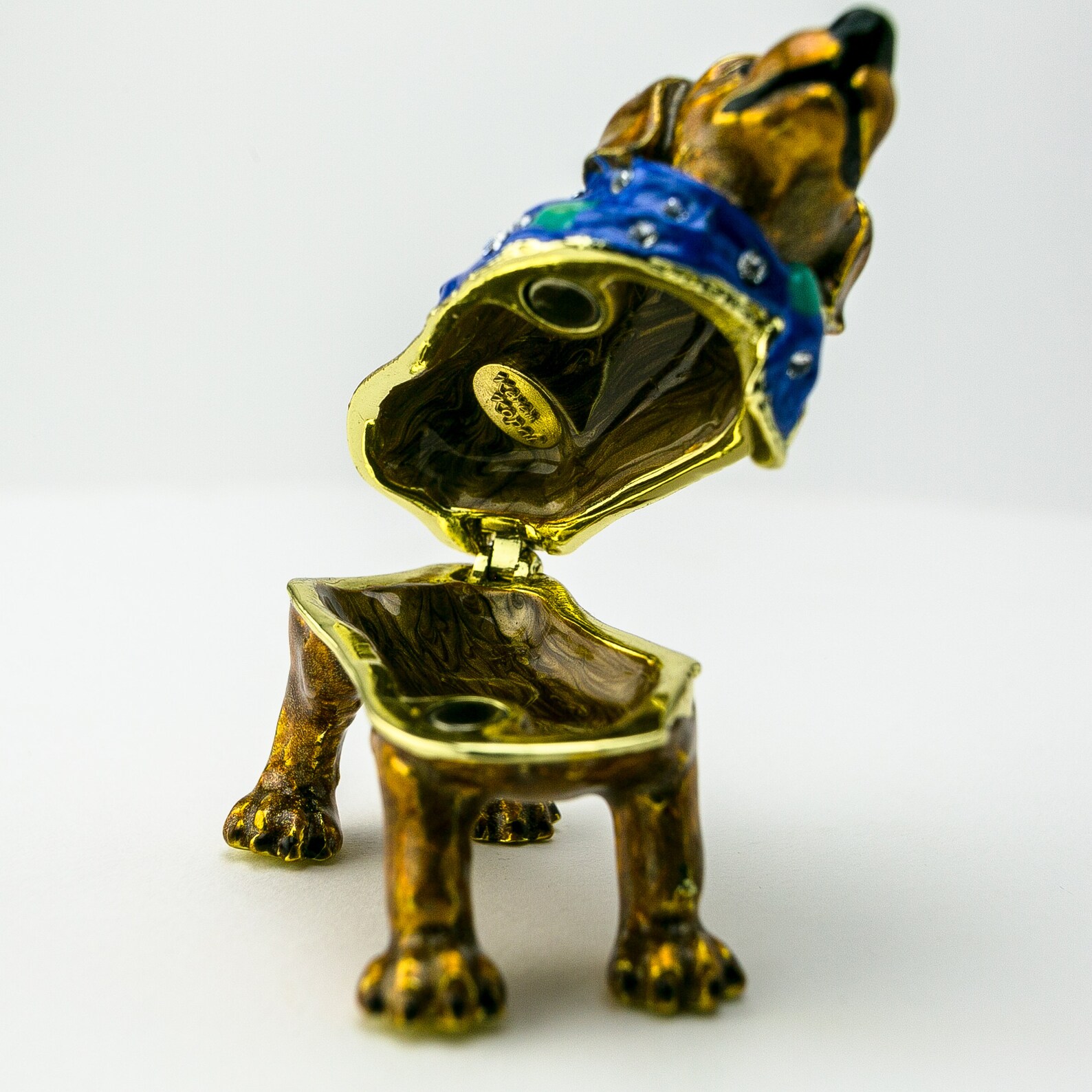 Brown Dog Trinket Box Jewelry Hand-painted Animal Figure House - Etsy