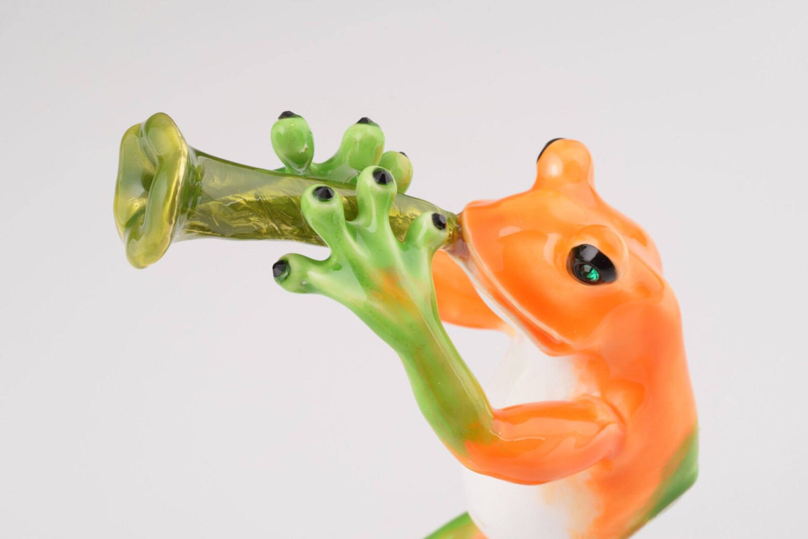 Trumpet Playing Frog Faberge Style Trinket Box Home Decor - Etsy