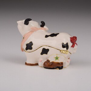 Love Cow Trinket Box Animal Figurine Decorated With Swarovski Crystals ...