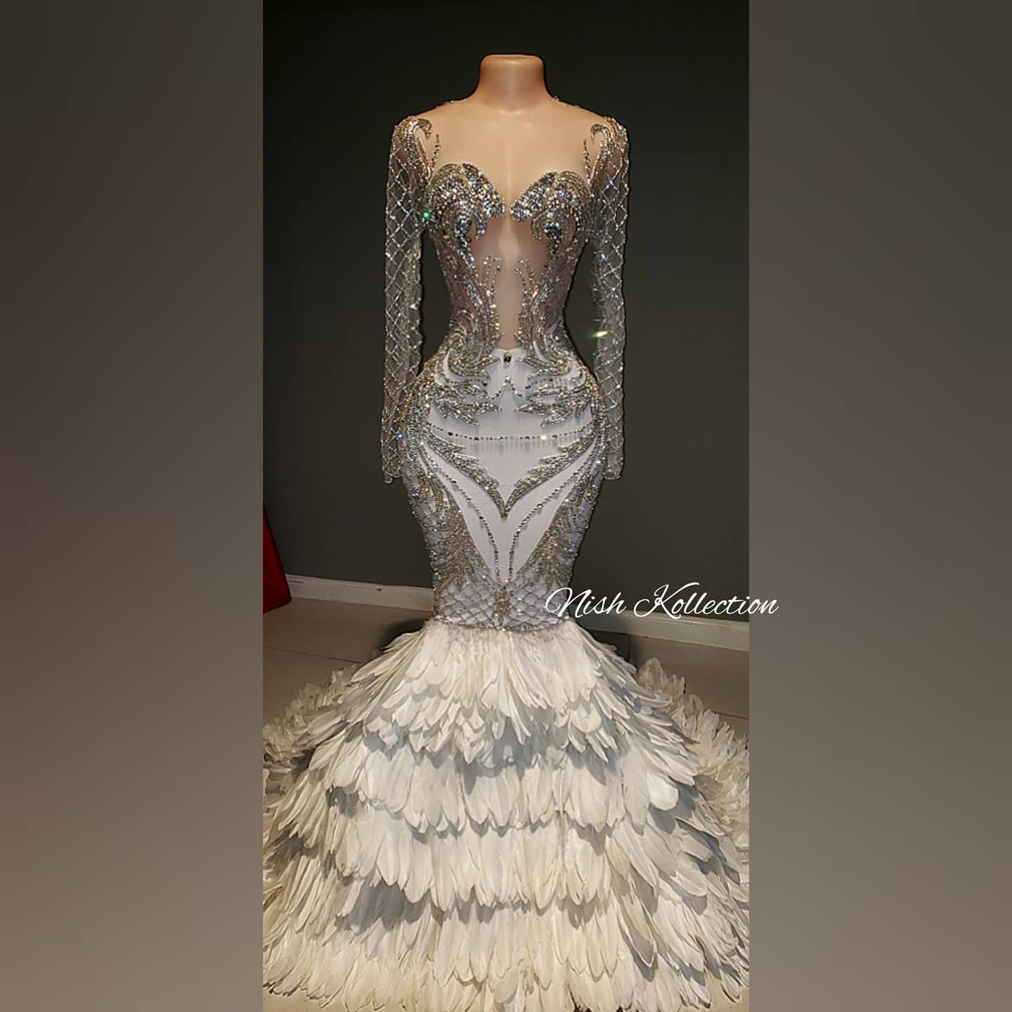 Aphrodite Phoenix Rhinestone Feather Wedding Reception Prom - Etsy