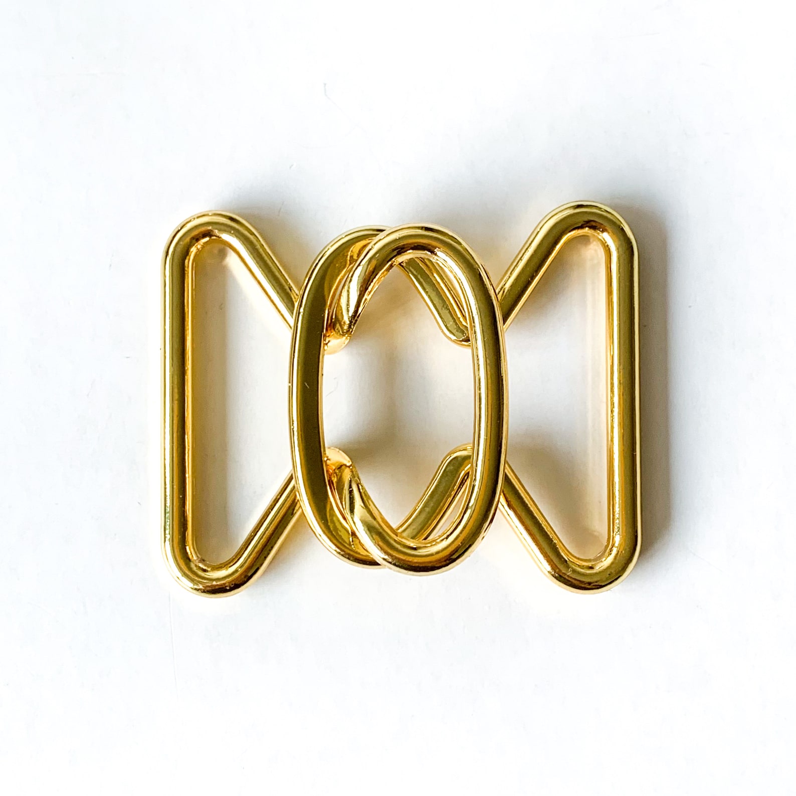 1 Piece 38mm (1.5 Inch) Circular Interlocking Buckle, Metal, Gold Color ...