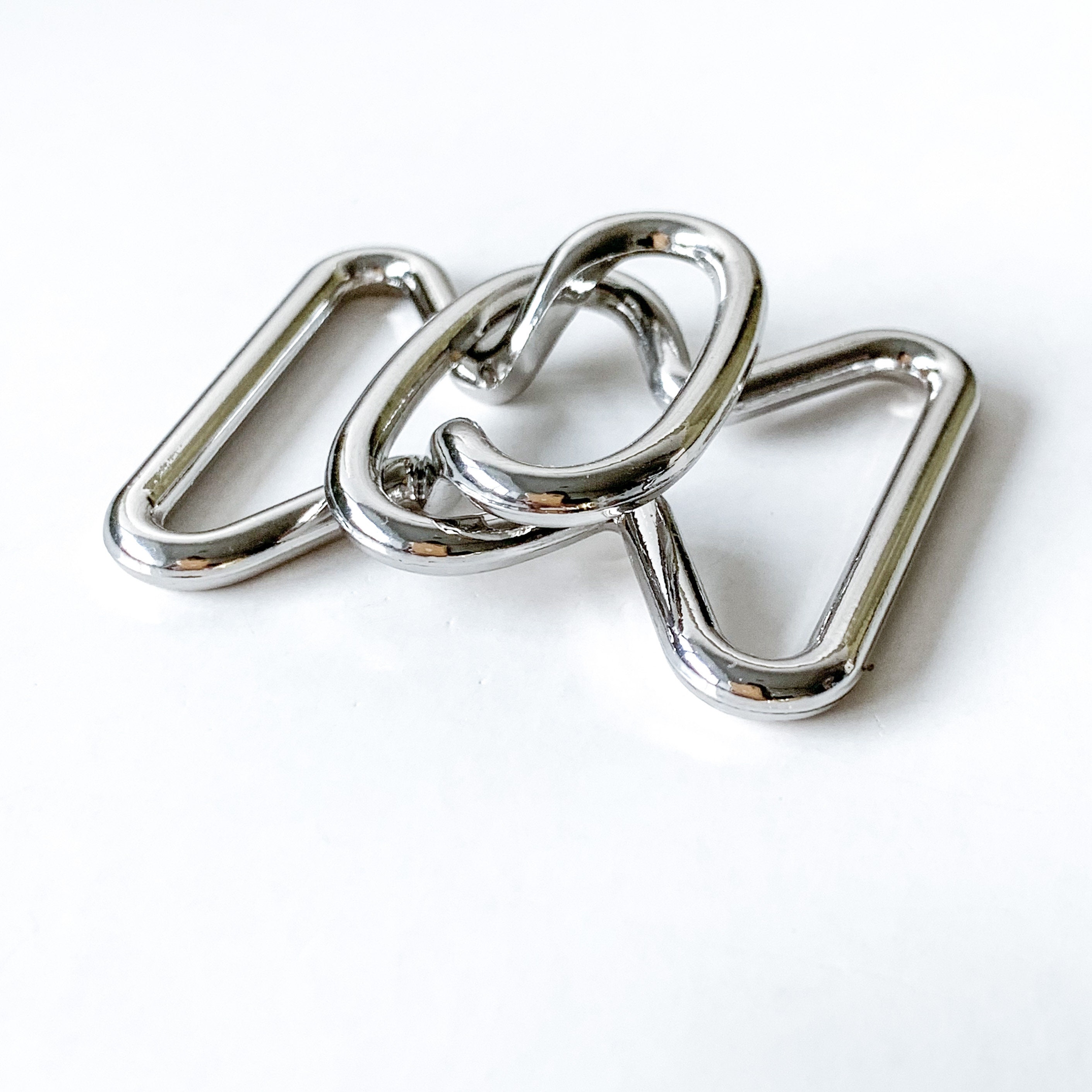 1 Piece 38mm (1.5 Inch) Circular Interlocking Buckle, Metal, Silver ...