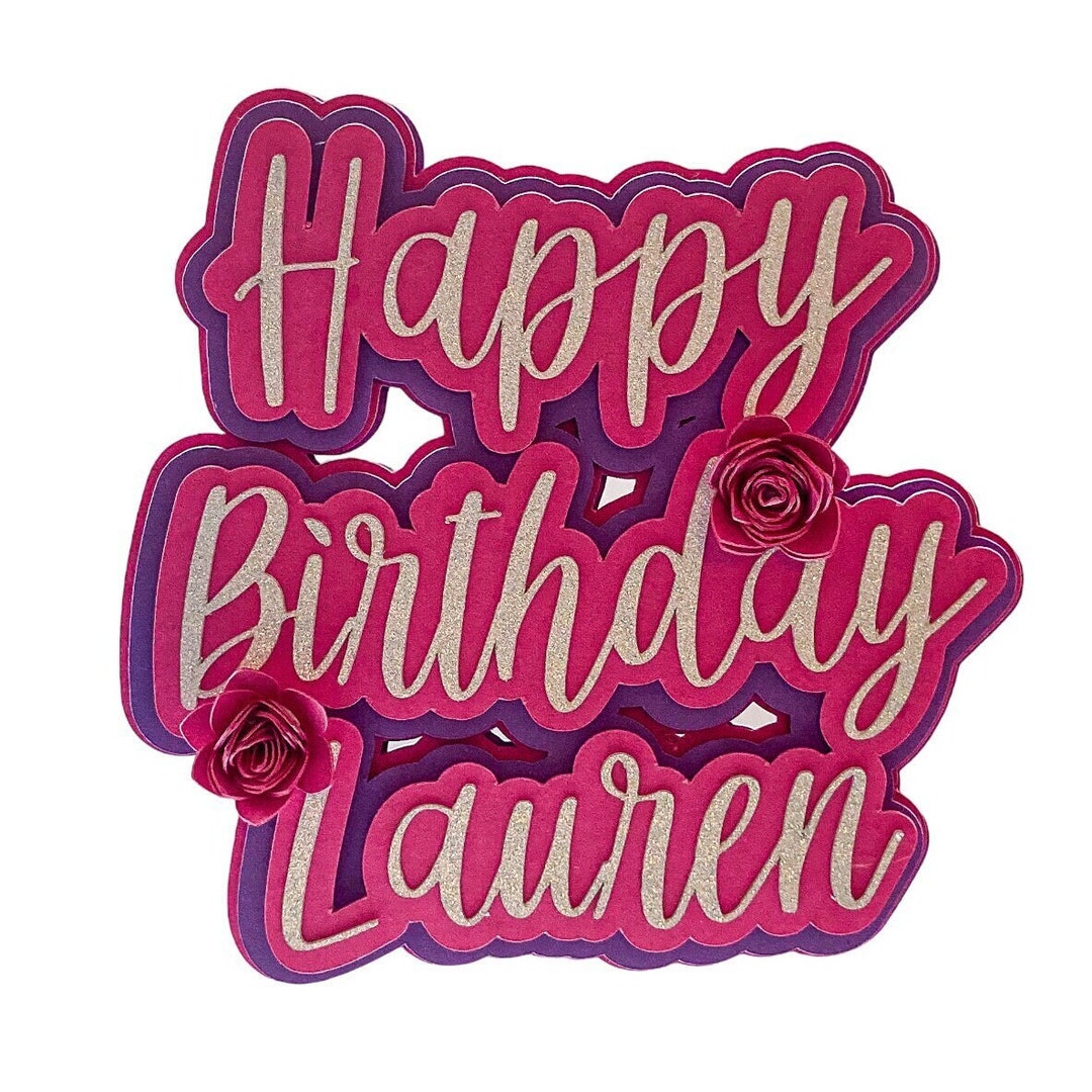 Custom Handmade Happy Birthday Cake Topper - Etsy