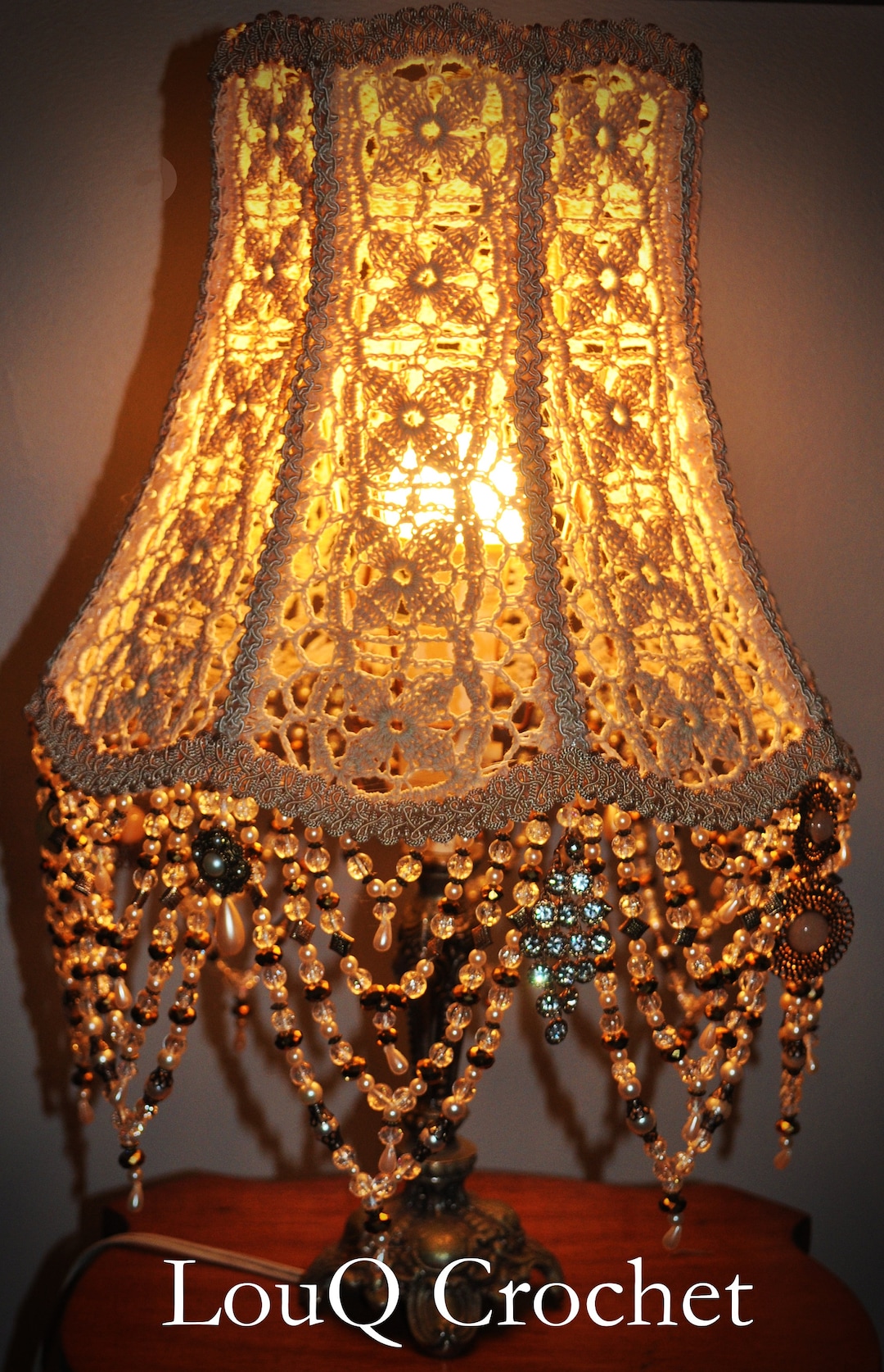 White Lace Lampshade - Etsy