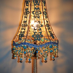 Blue and Beige Lampshade - Etsy