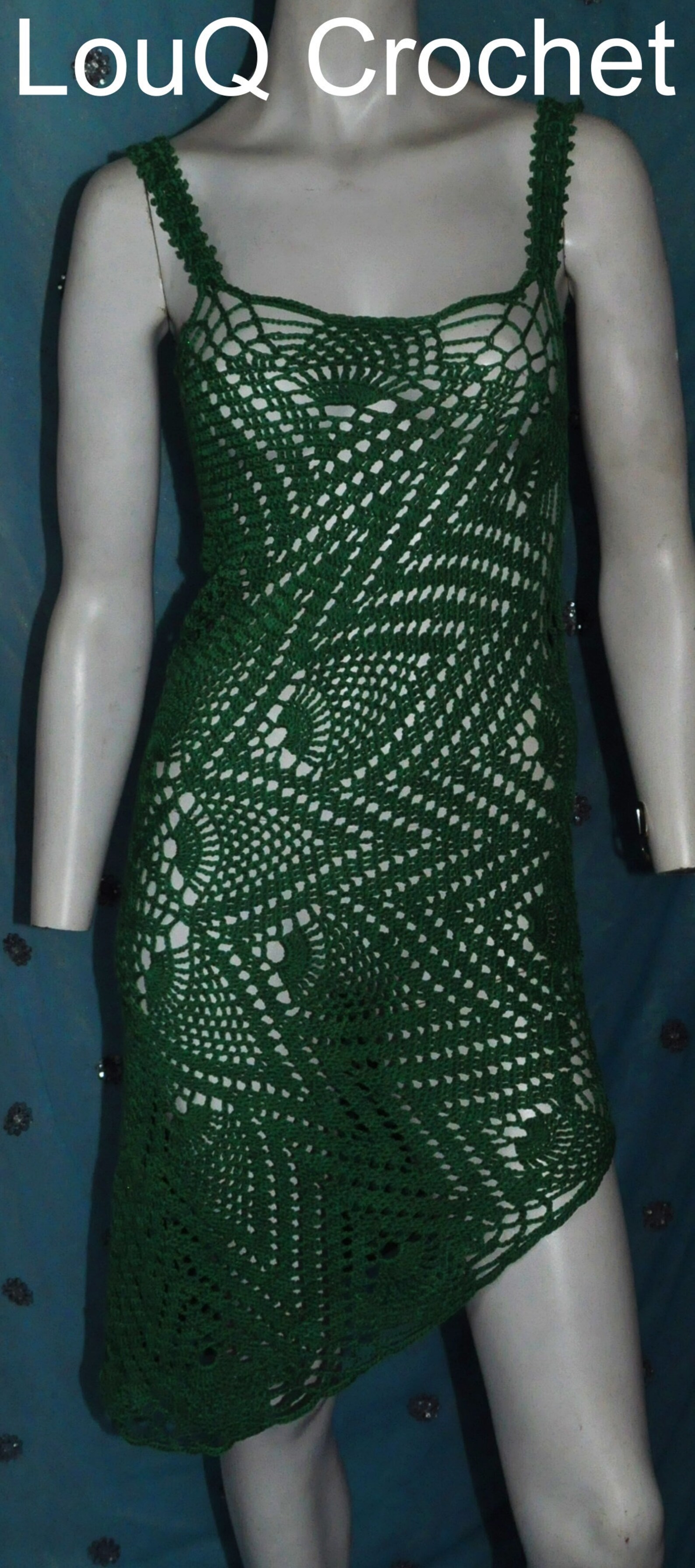 Crochet Green Star Design Dress - Etsy