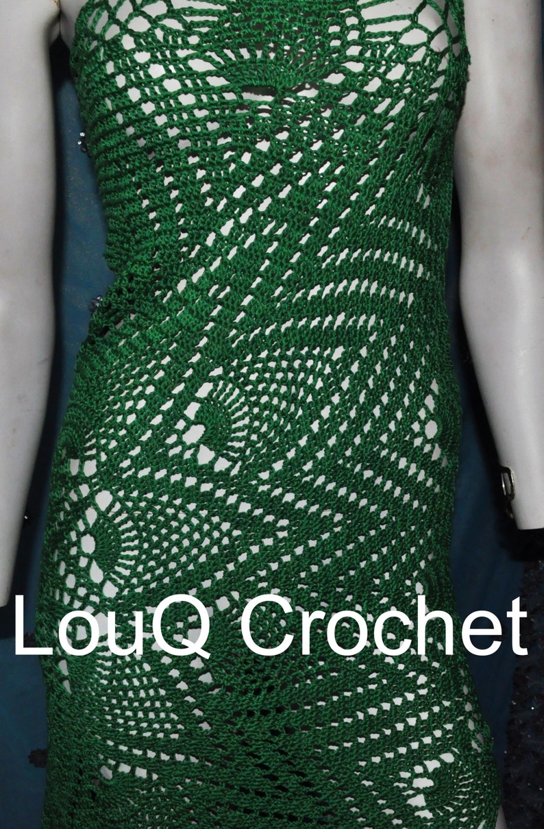 Crochet Green Star Design Dress - Etsy