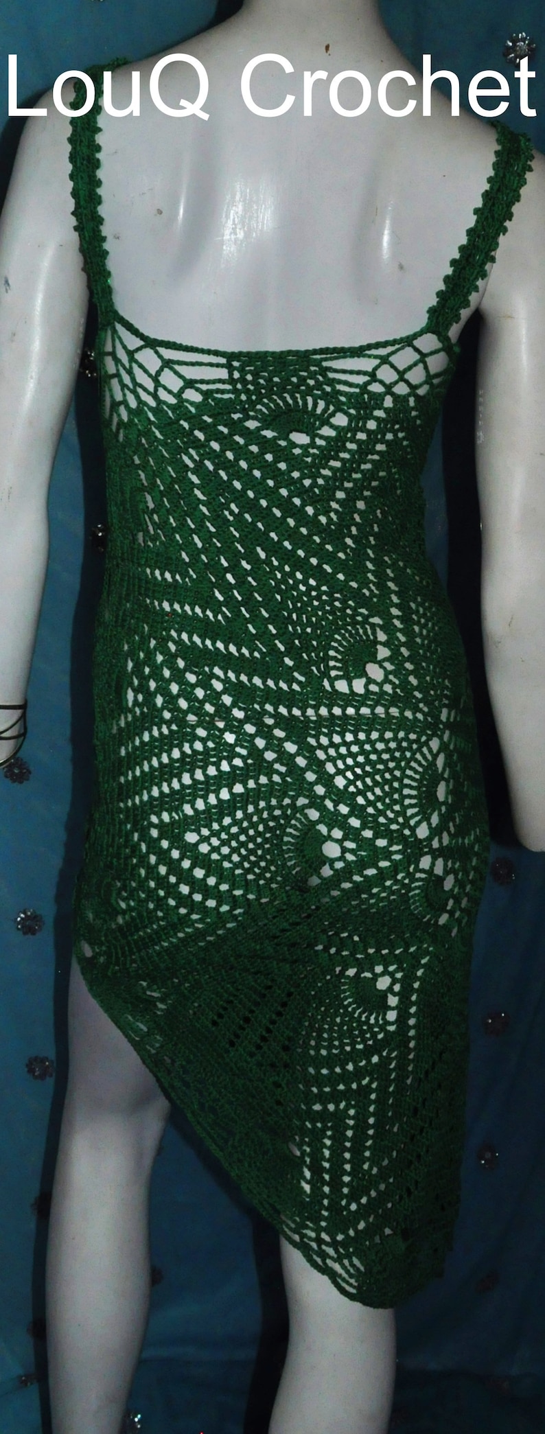 Crochet Green Star Design Dress - Etsy