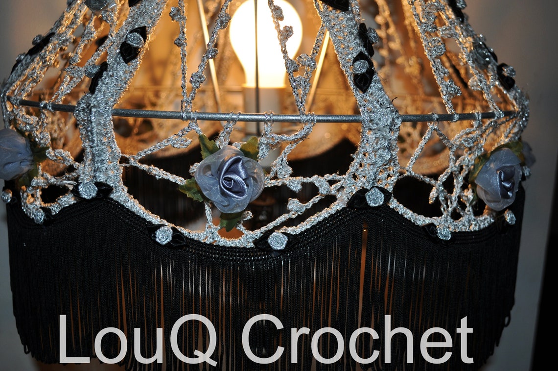 Silver Roses Lampshade - Etsy