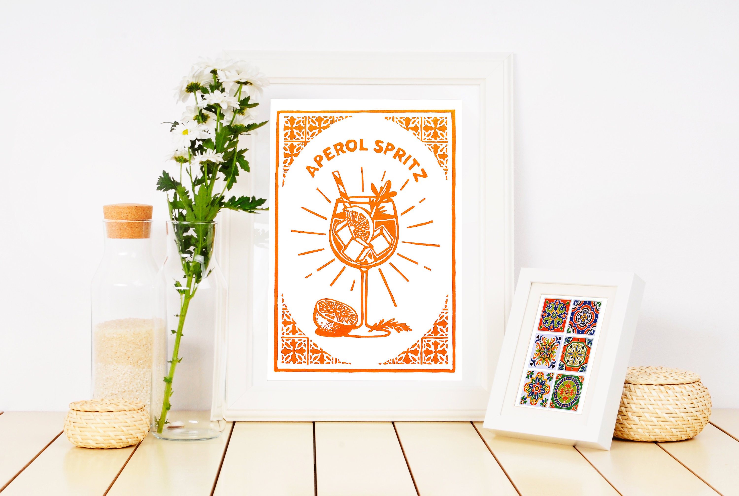 Affiche A4 Aperol Spritz en linogravure Italie retro impression ...