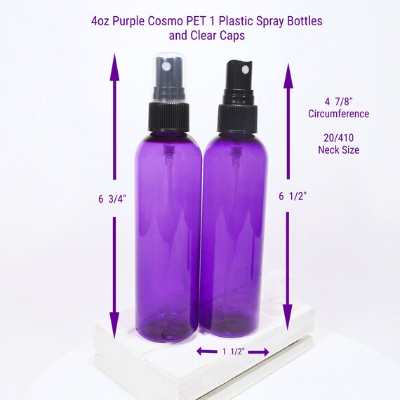 4 Oz Spray Bottle Set of 3 Purple Empty Plastic Bottles Bathroom Spray Bottles With Fine Spray Mister Etsy UK
