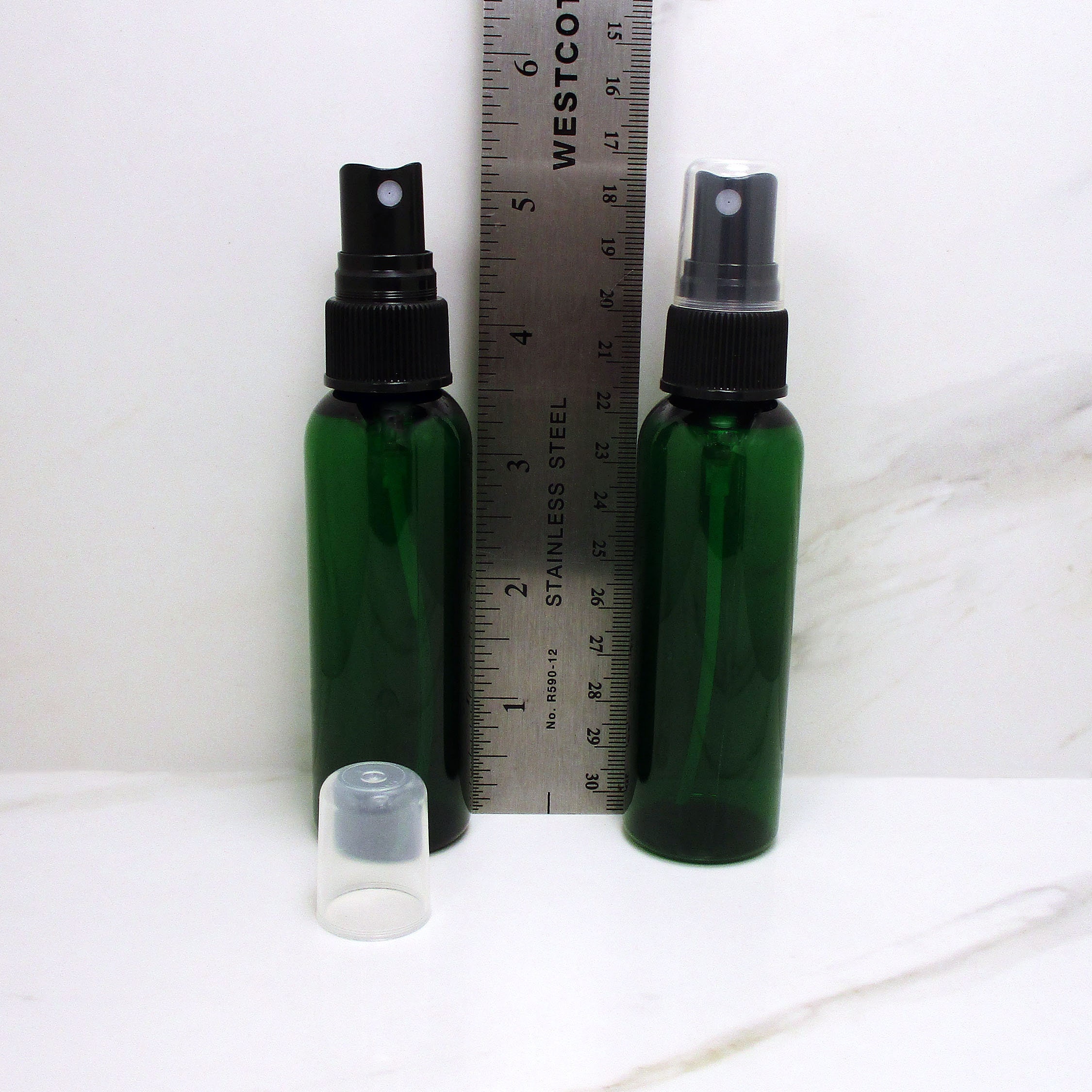 2 oz spray bottles set of 3 bottles green empty plastic | Etsy