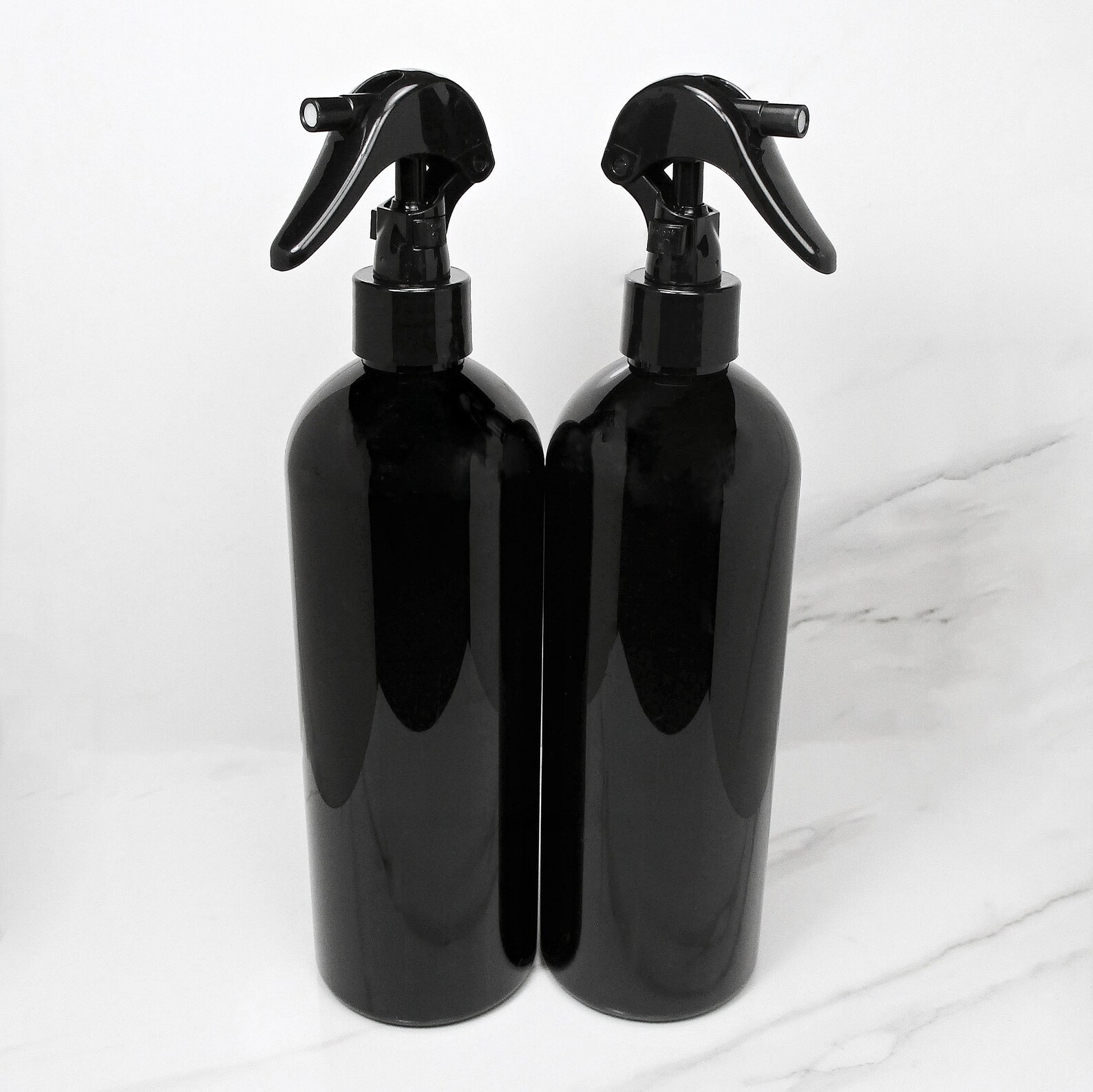 16 oz spray bottle set of 2 black plastic bottles empty | Etsy
