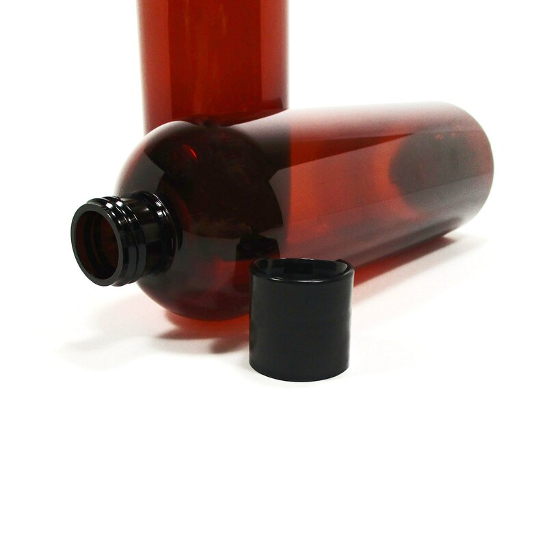 16 Oz Amber Plastic Bottles Set of 2 Bottles Cosmo Round - Etsy