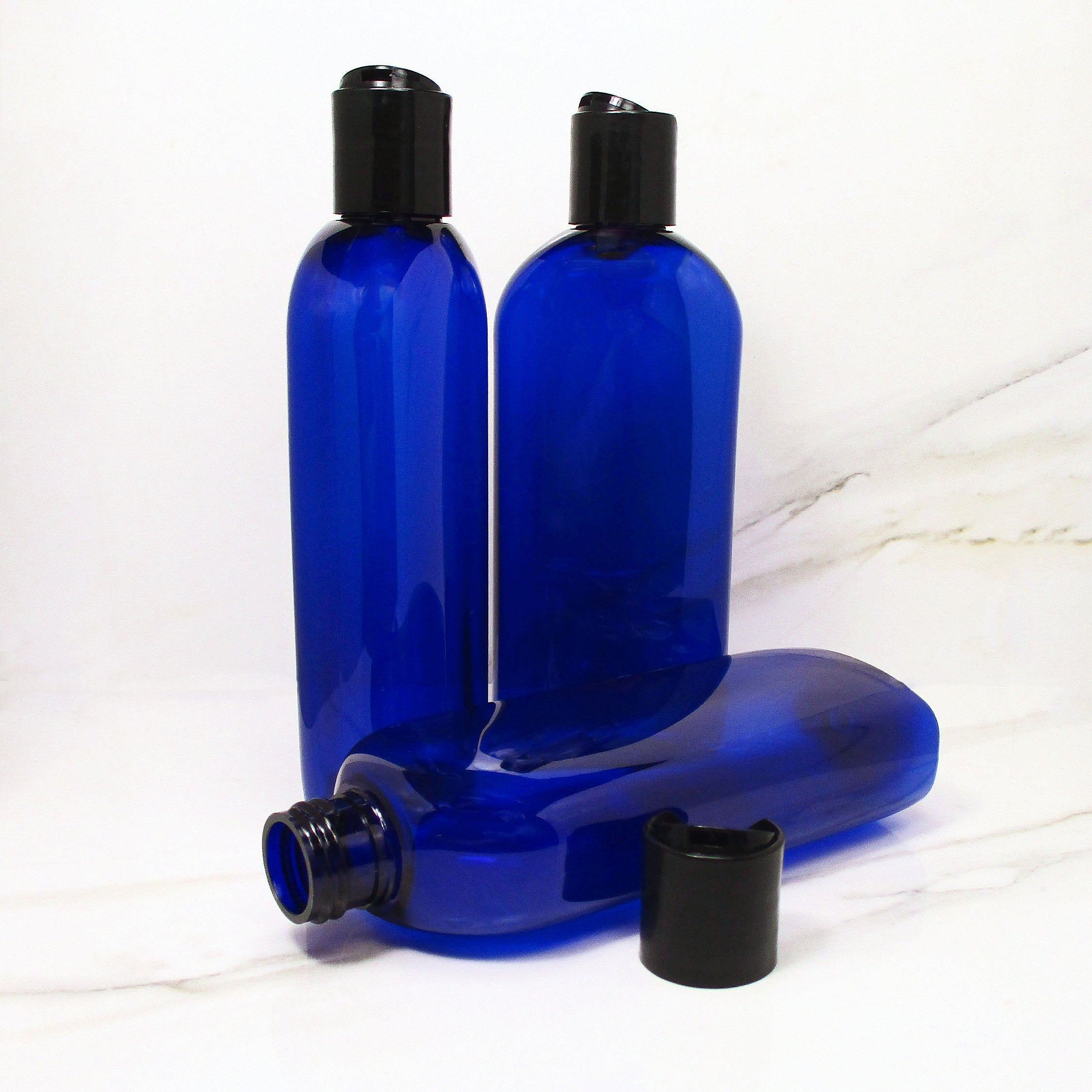 8 Oz Plastic Bottles, Set of 5 Dundee Bottles Blue Empty Squeeze ...