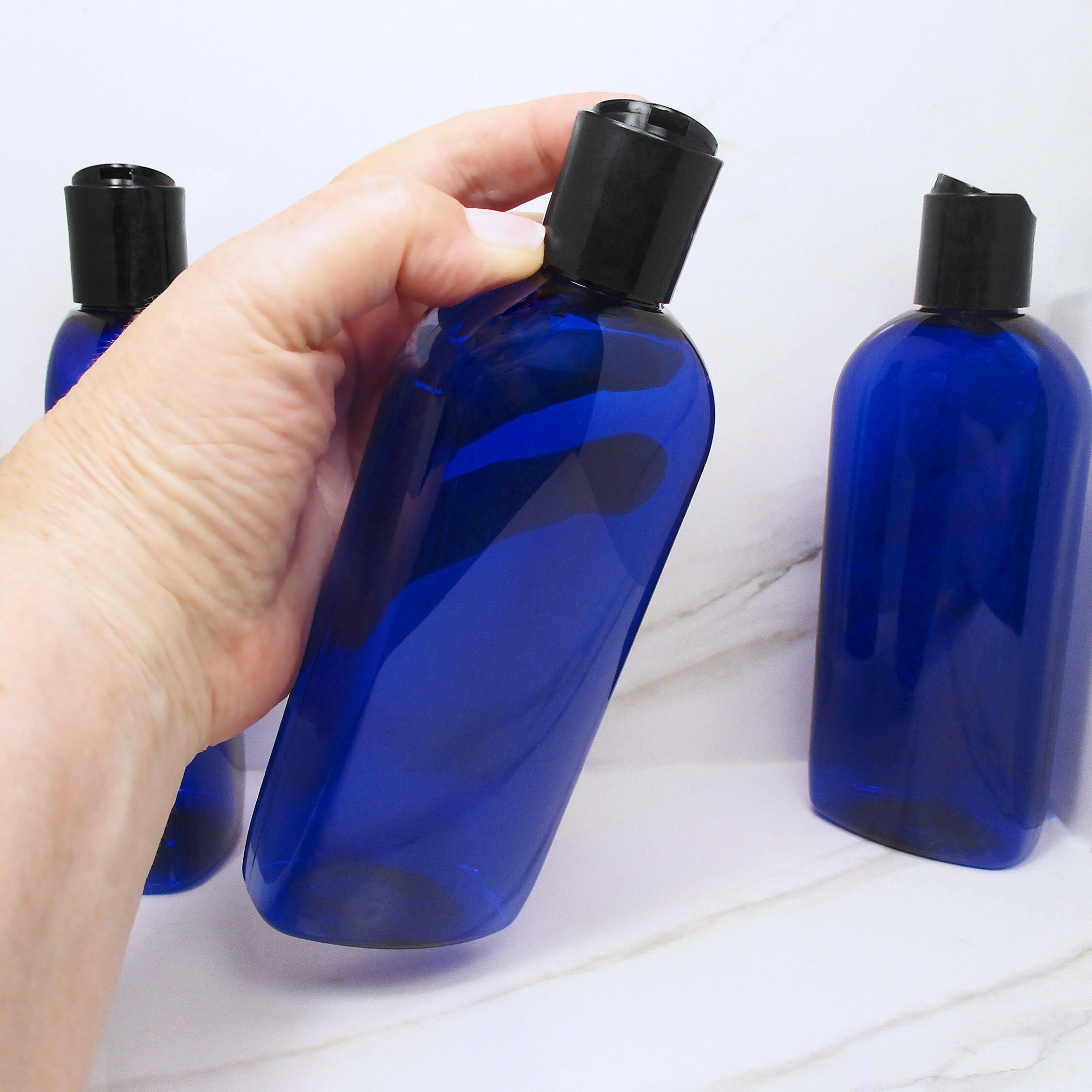 8 Oz Plastic Bottles, Set of 5 Dundee Bottles Blue Empty Squeeze ...