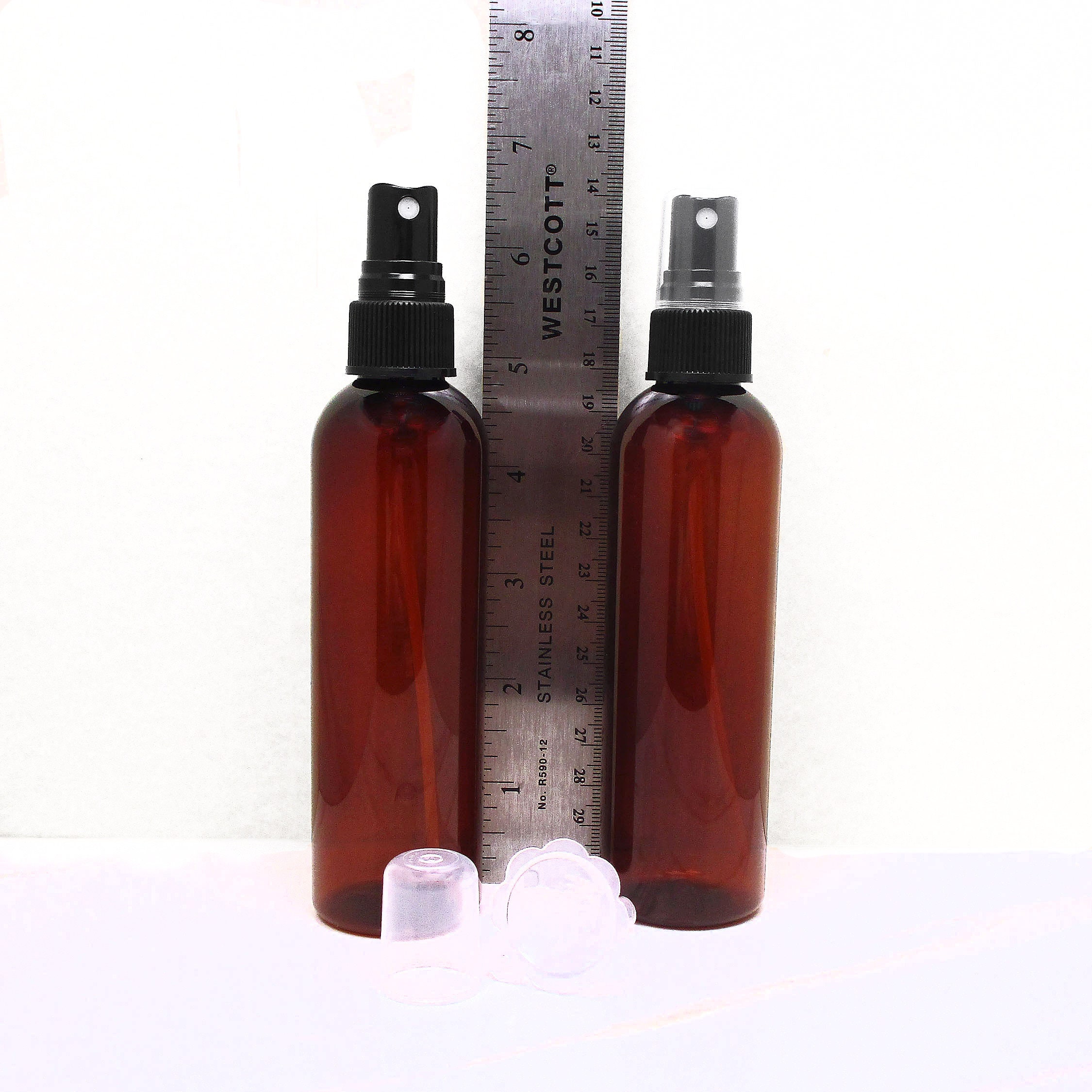 4 Oz Spray Bottles Set of 3 Amber Plastic Bottles Cosmo | Etsy