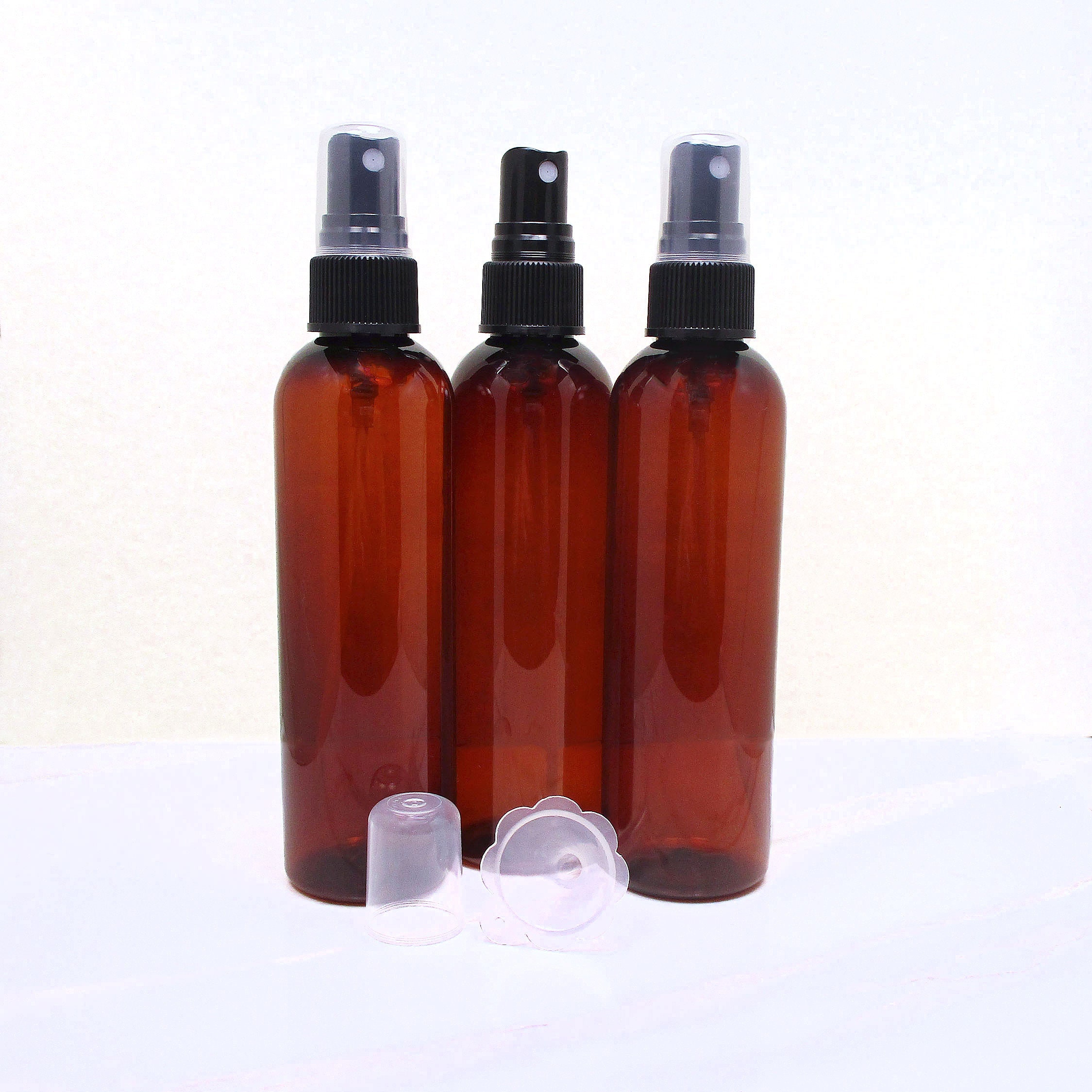 4 Oz Spray Bottles Set of 3 Amber Plastic Bottles Cosmo | Etsy