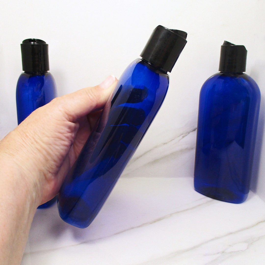 8 Oz Plastic Bottles Set of 3 Dundee Bottles Blue Refillable Squeeze ...