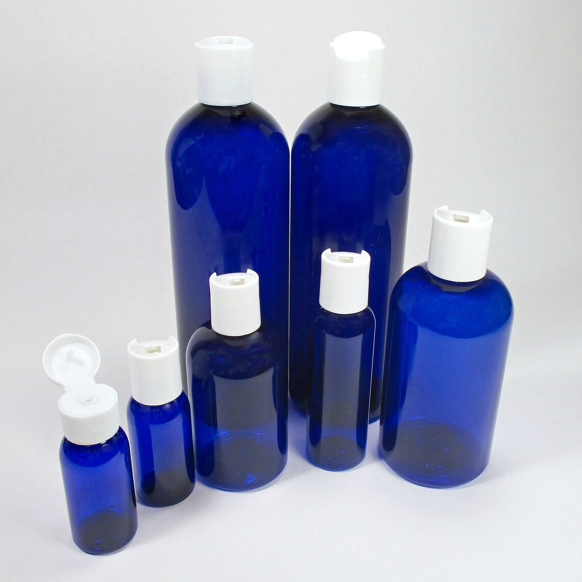 16 oz plastic bottle set of 2 blue plastic squeeze bottles | Etsy