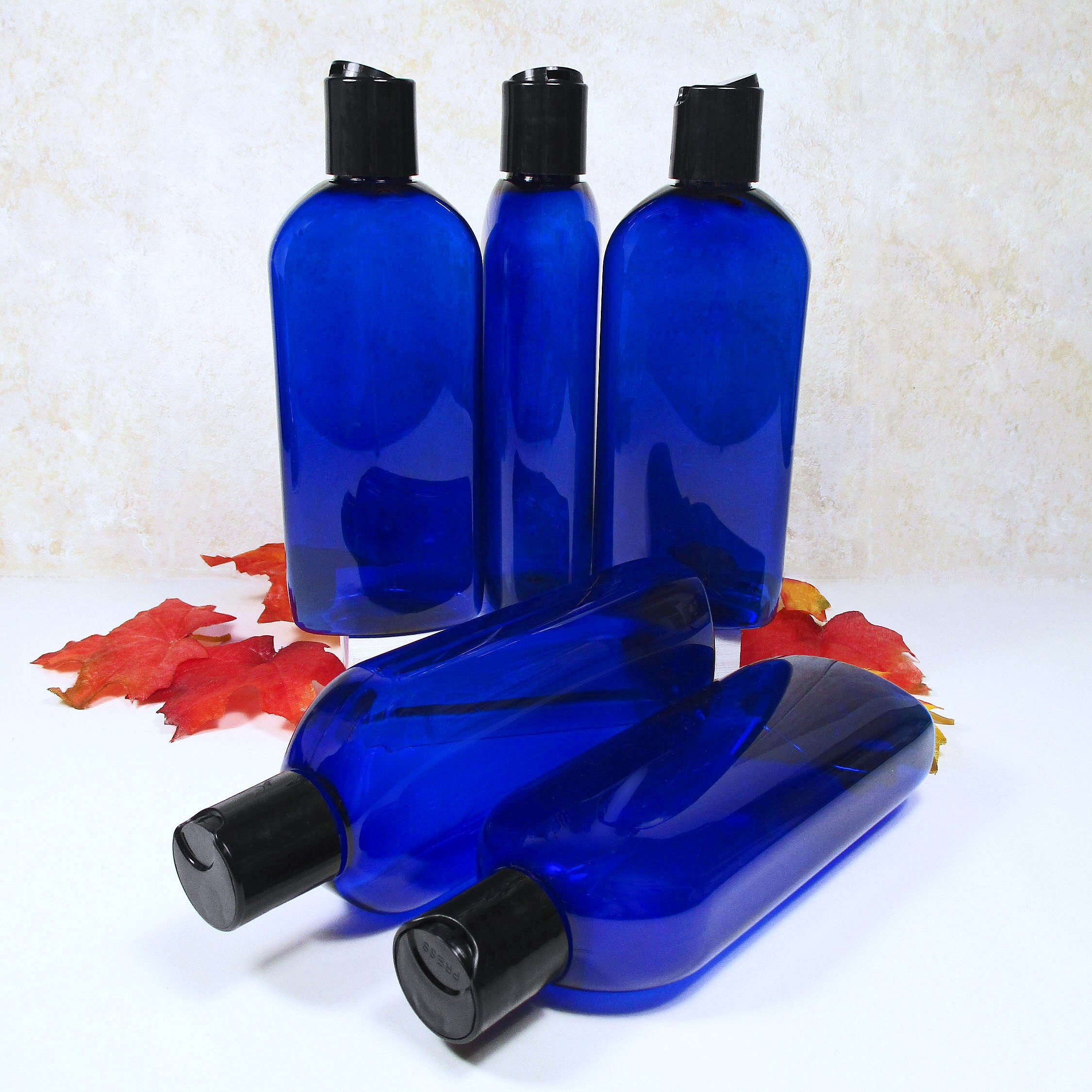 8 Oz Plastic Bottles, Set of 5 Dundee Bottles Blue Empty Squeeze ...