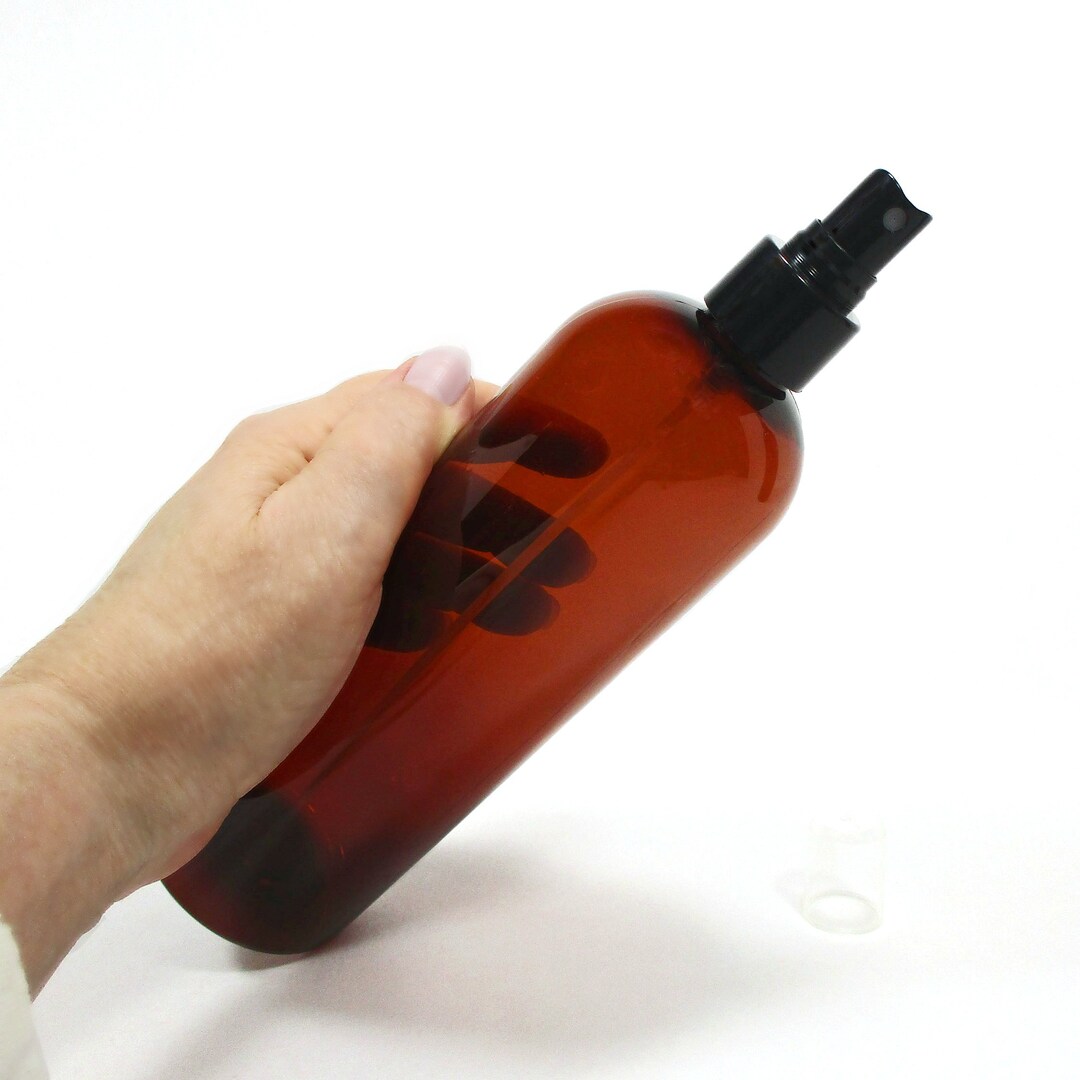 16 Oz Spray Bottle Set of 2 Amber Spray Bottle, Plastic Bottles ...