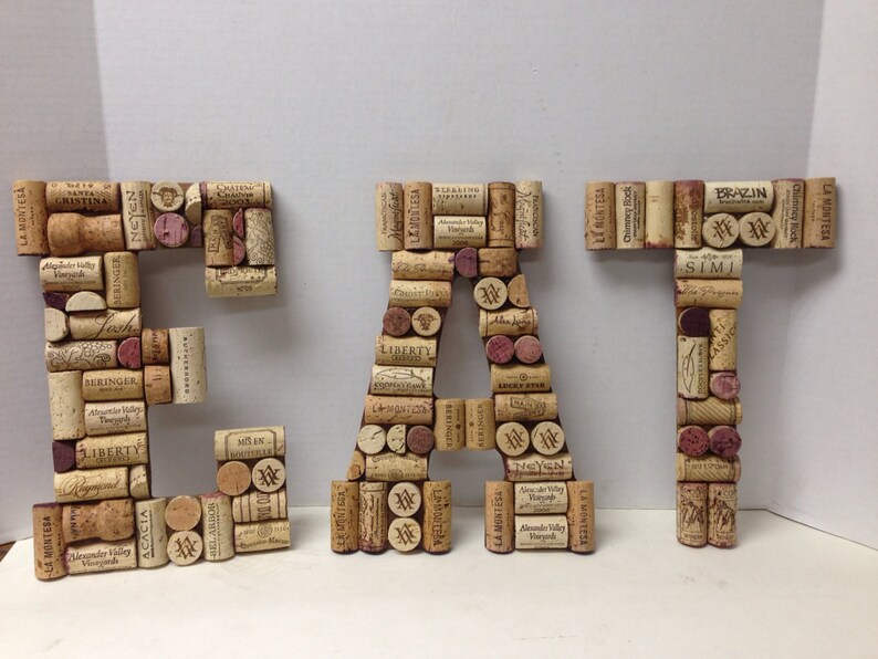 Handmade Letters and Symbols Made of Wine Corks - Etsy