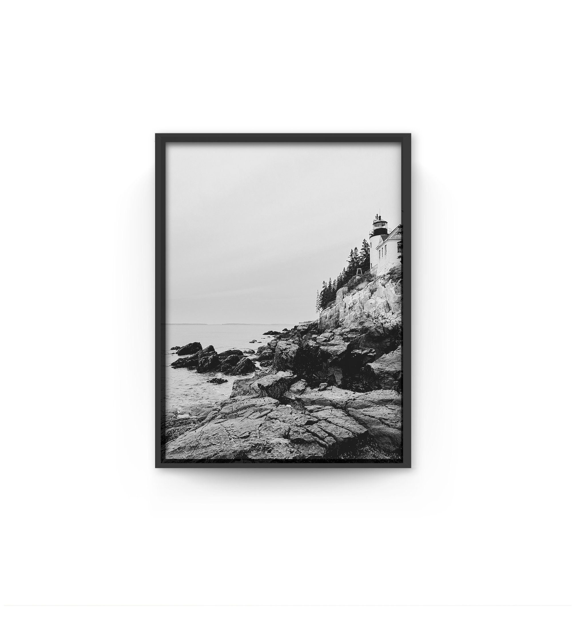 Vintage Lighthouse Wall Art New England Travel Poster - Etsy