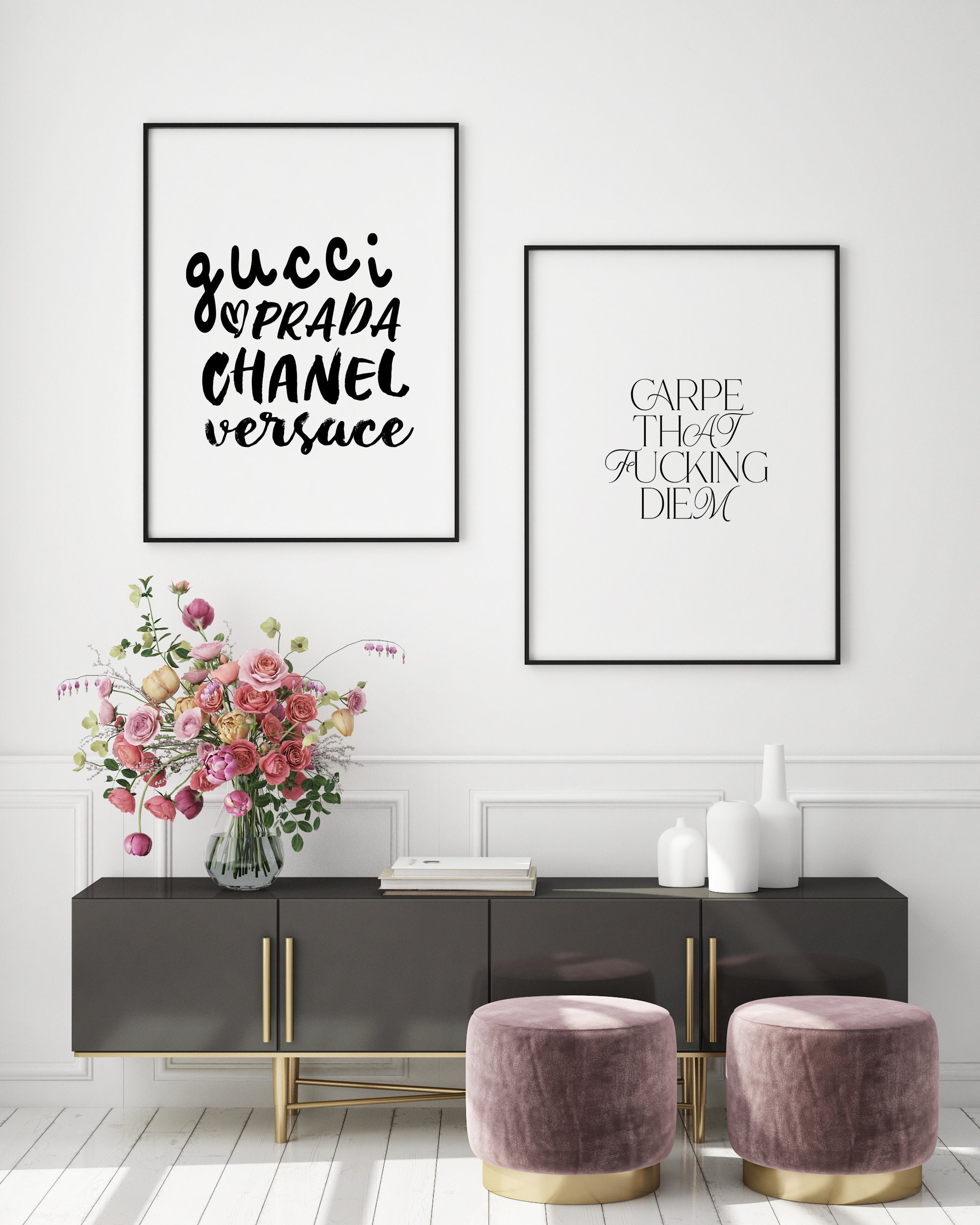 Luxury Brand Wall Decor - Fashion Wall Art - Instant Download ...