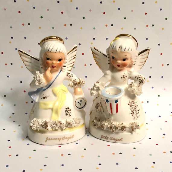 Napco Spaghetti Angel January July Angel of the Month Calendar - Etsy