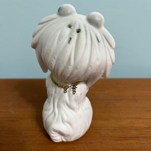 Lego Maltese Dog Anthropomorphic Salt and Pepper Shakers Rhinestone ...