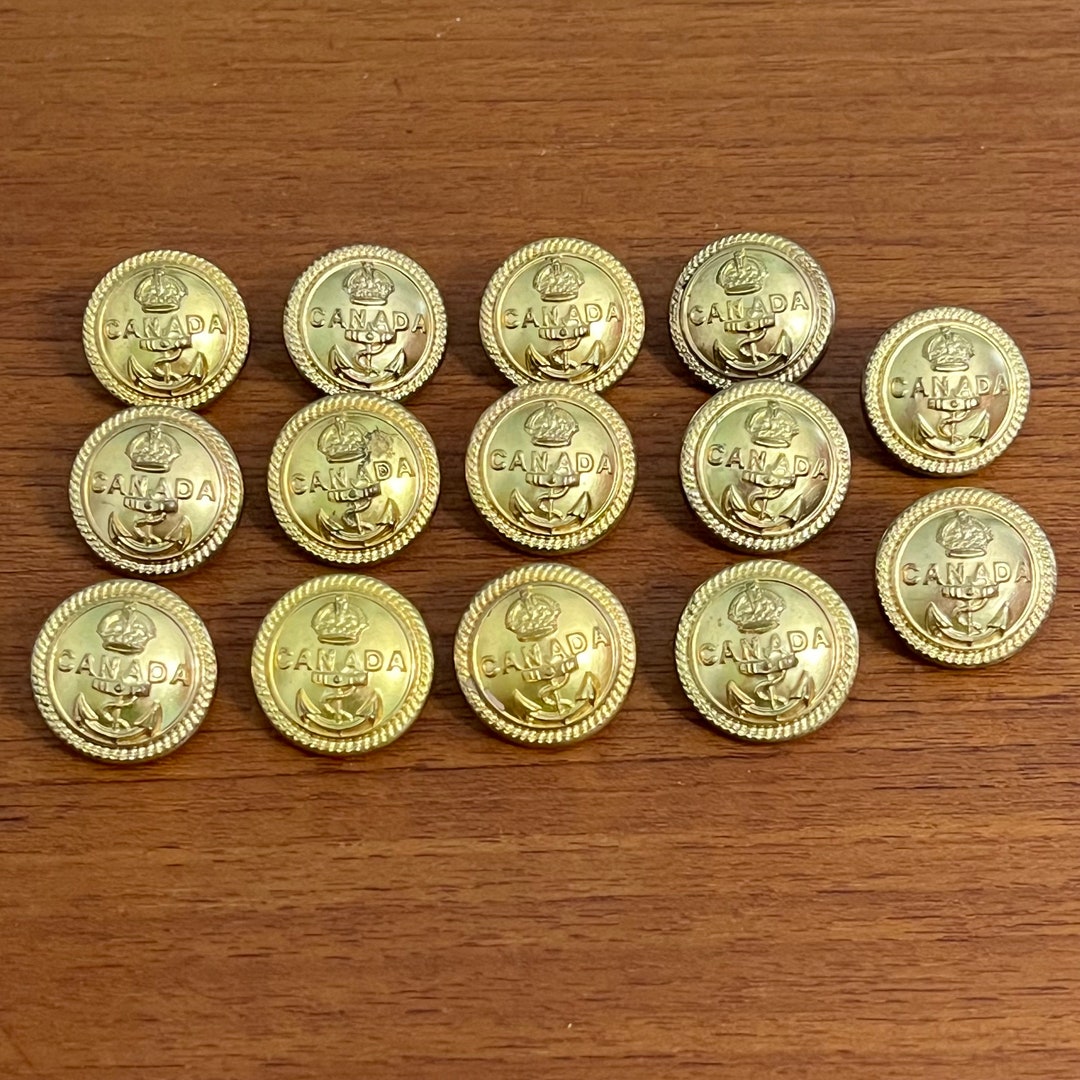 Royal Canadian Navy Brass Buttons Anchor 23mm Military Militaría ...