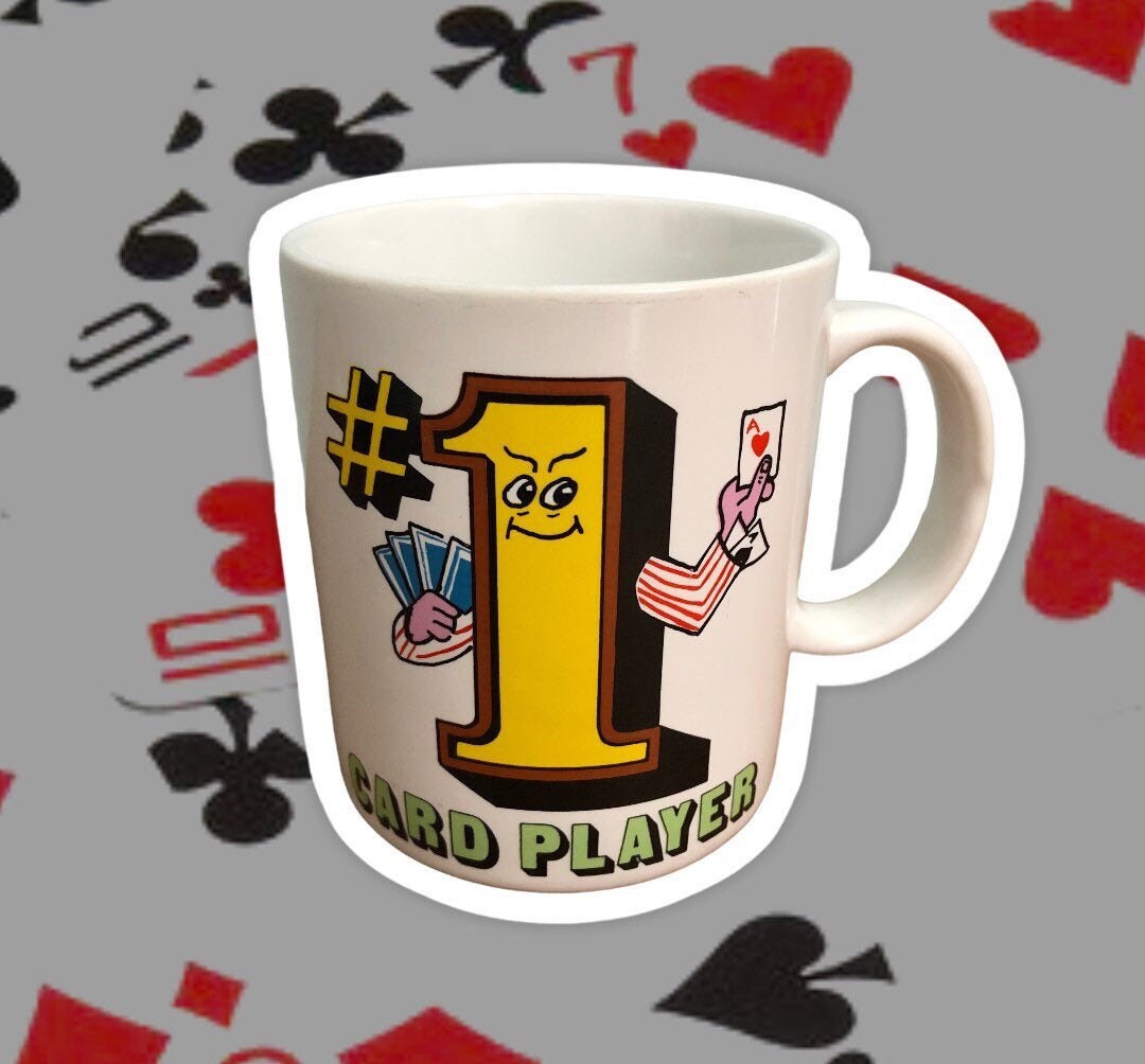 Number One #1 Card Player Mug Coffee Cup Poker Bridge Cribbage ...