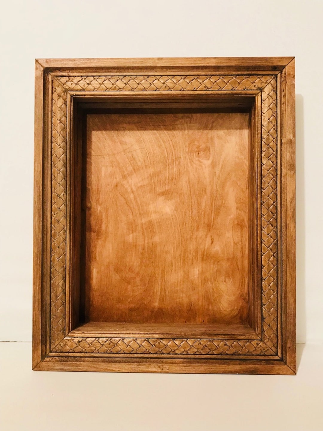 Shadow Box With Decorative Braided Frame, 18 X 24 X 3 | Artisan Rustic ...
